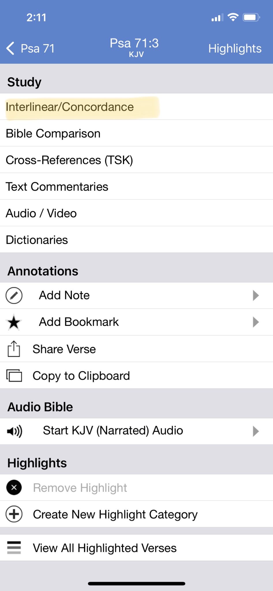 Using the Blue Letter Bible App to Look Up Words